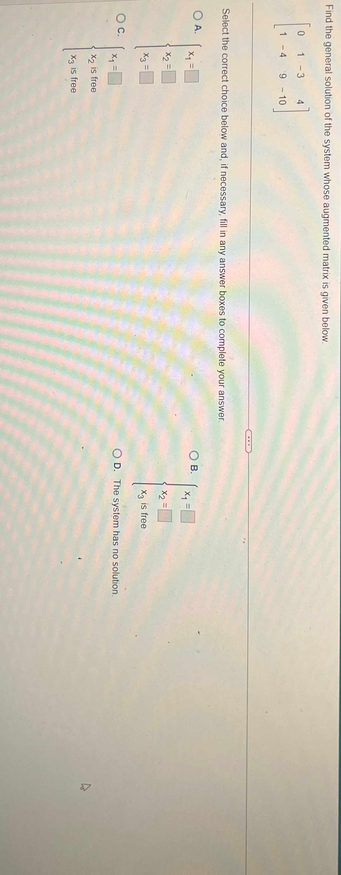 Solved Find the general solution of the system whose | Chegg.com