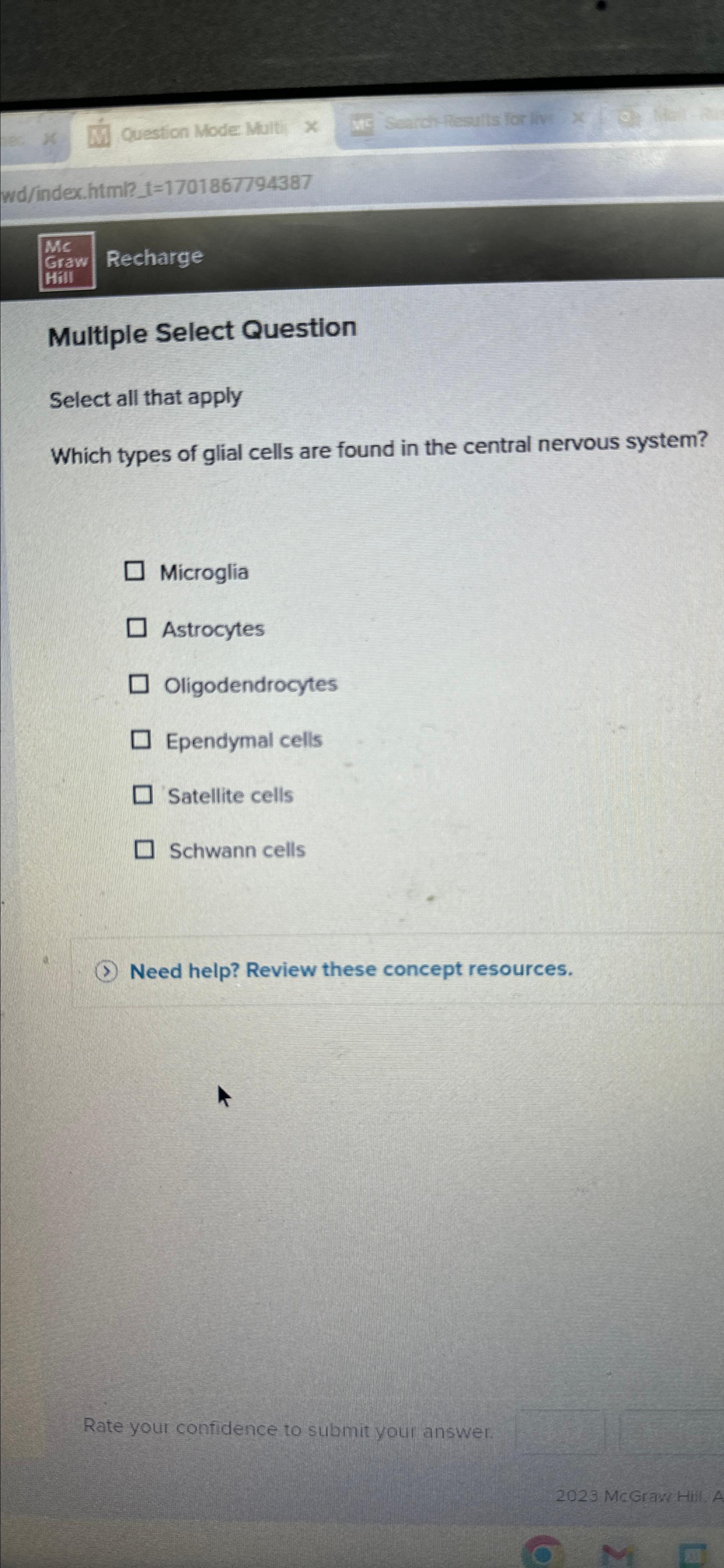 Solved quest on Mode MultMcGravRechargeMultiple Select | Chegg.com