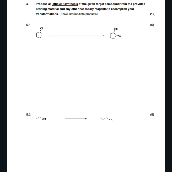 Solved Propose an efficient synthesis of the given target | Chegg.com