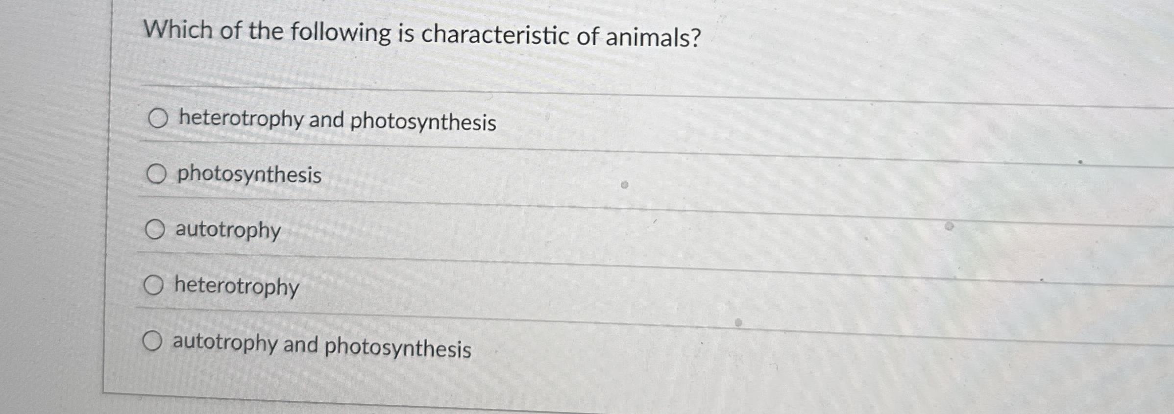 Solved Which of the following is characteristic of | Chegg.com