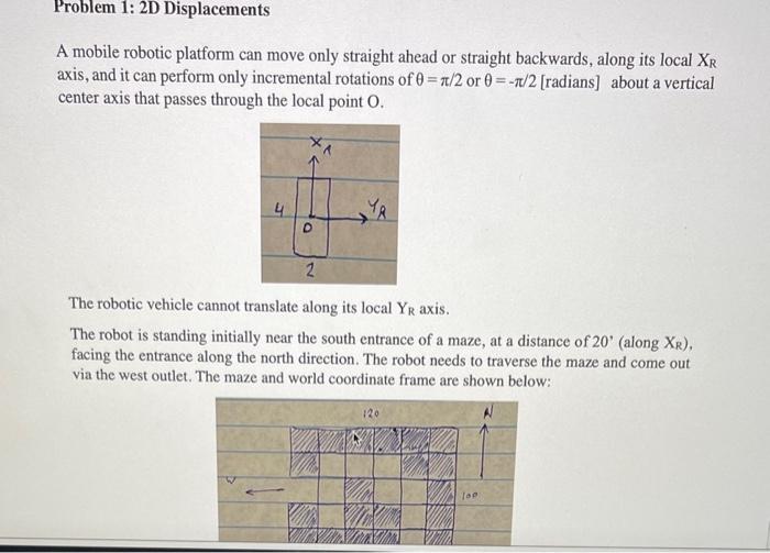Solved A mobile robotic platform can move only straight | Chegg.com