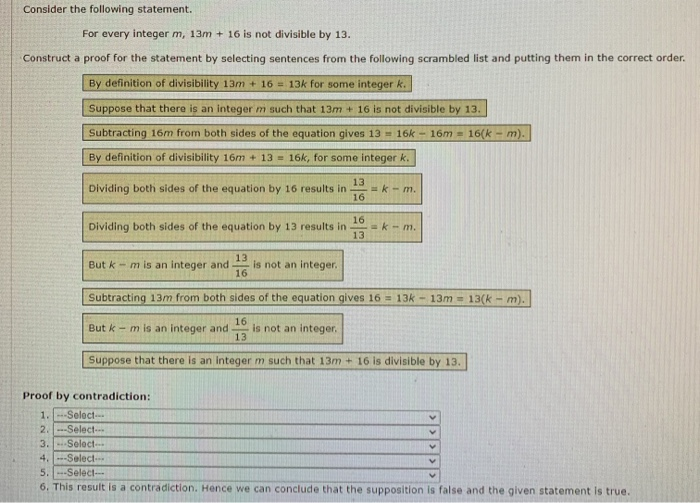 Solved Consider the following statement. For every integer | Chegg.com