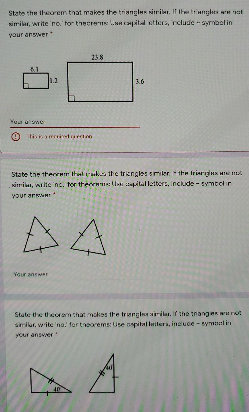 Solved Help with these three Similar Polygon Geometry | Chegg.com