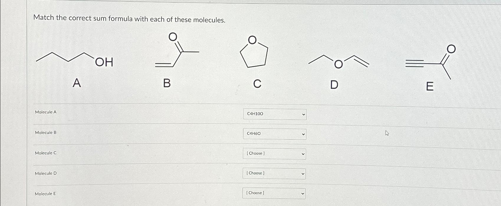 Solved Match the correct sum formula with each of these | Chegg.com