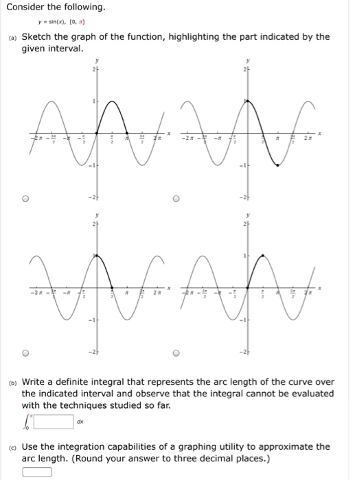Solved Consider the following. y sin(x), (0 ) (9) Sketch the | Chegg.com