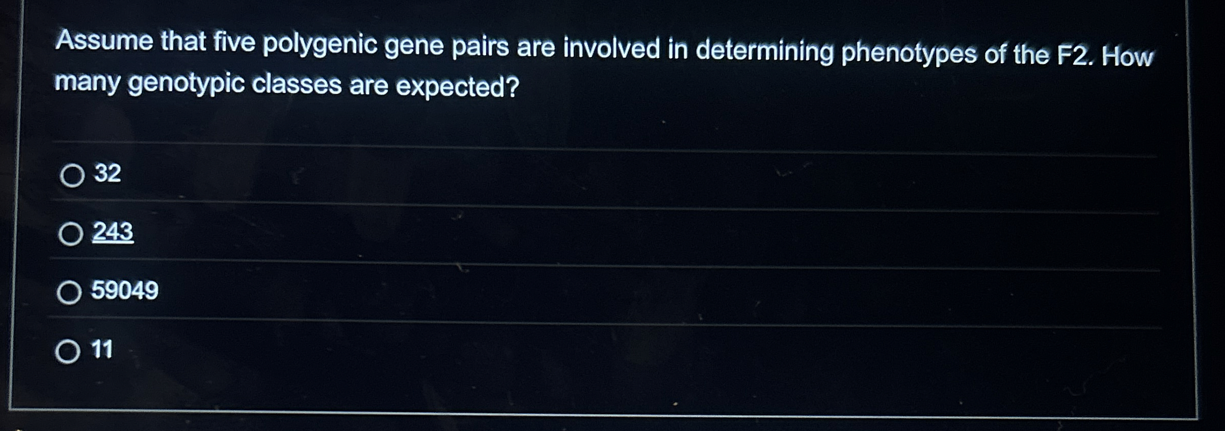 Solved Assume that five polygenic gene pairs are involved in | Chegg.com