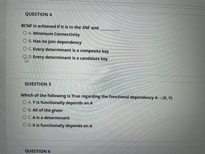Solved QUESTION 9 A functional dependency is a relationship | Chegg.com