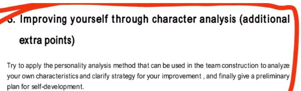 Solved Improving yourself through character analysis | Chegg.com