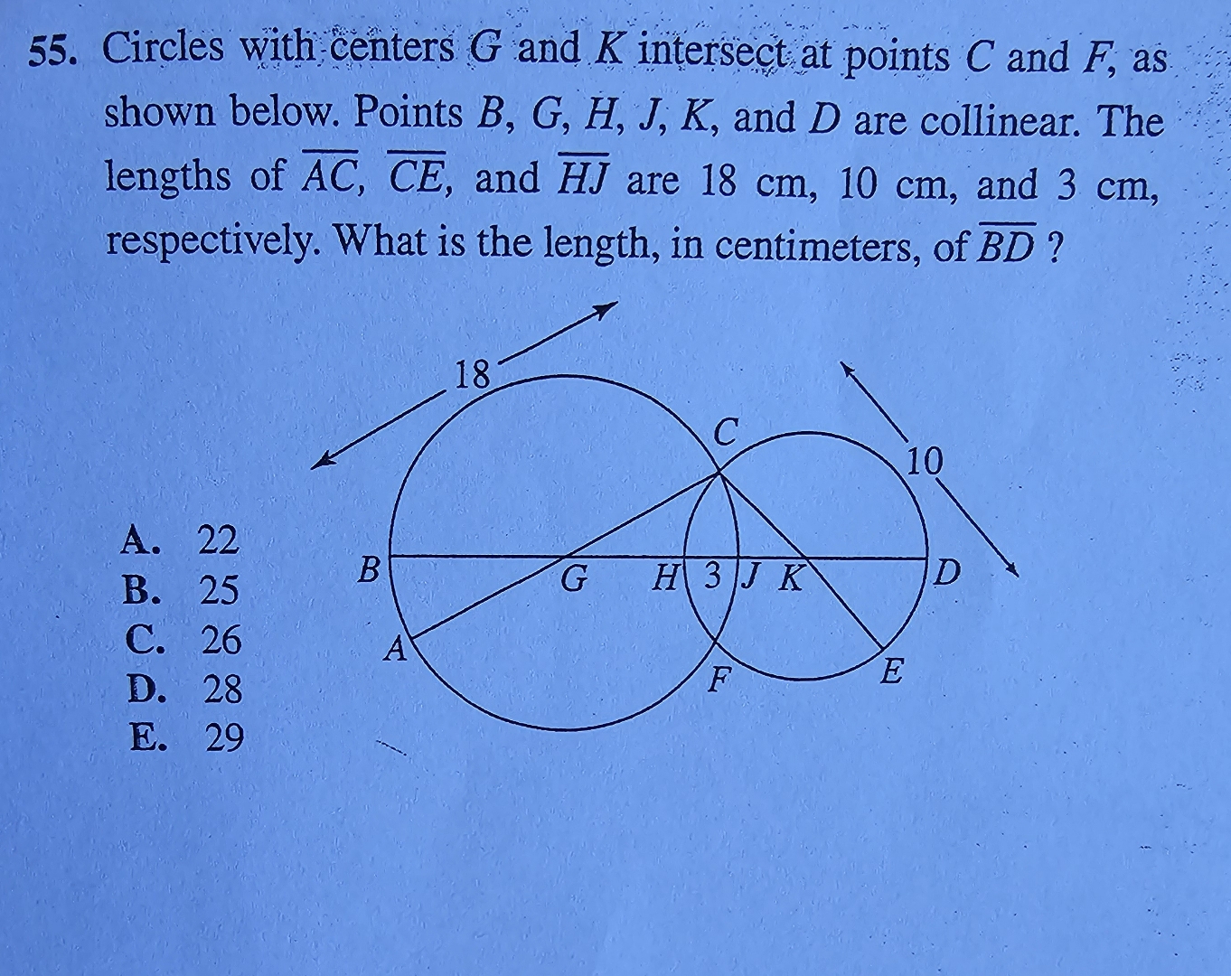 Solved Circles with centers G ﻿and K ﻿intersect at points C | Chegg.com