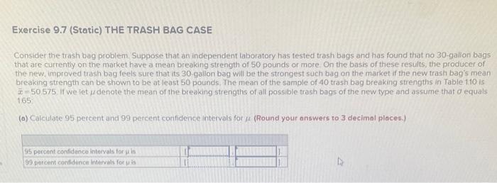 Consider the trash bag problem. Suppose that an | Chegg.com