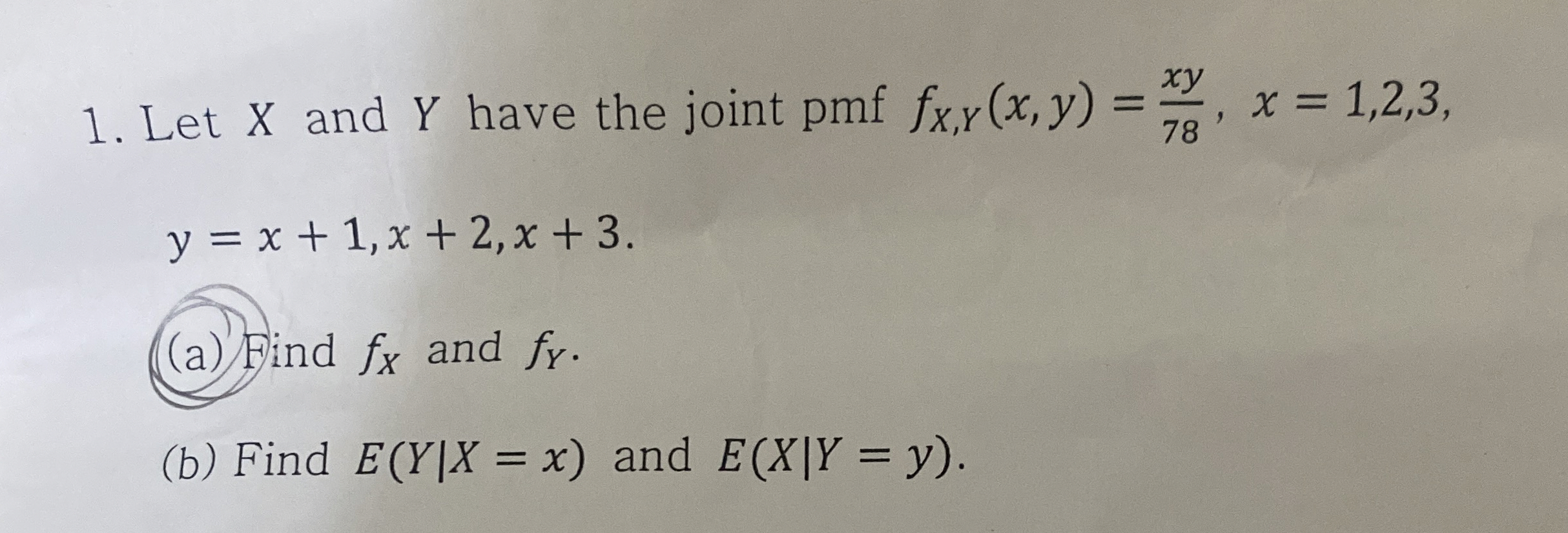 Solved Let x ﻿and Y ﻿have the joint pmf | Chegg.com
