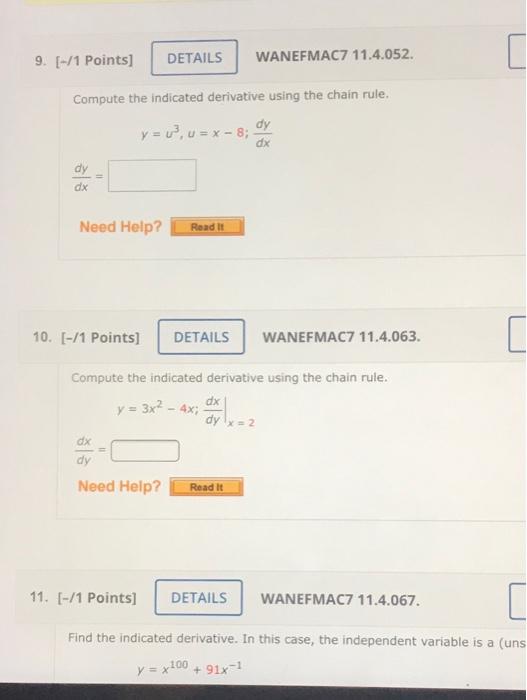 Solved 9. [-/1 Points) DETAILS WANEFMAC7 11.4.052. Compute | Chegg.com Solved 9. [-/1 Points) DETAILS WANEFMAC7 11.4.052. Compute | Chegg.com