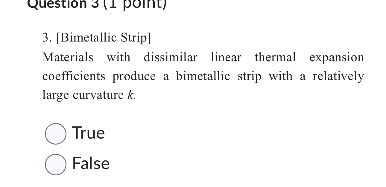 Solved [Bimetallic Strip]Materials with dissimilar linear | Chegg.com
