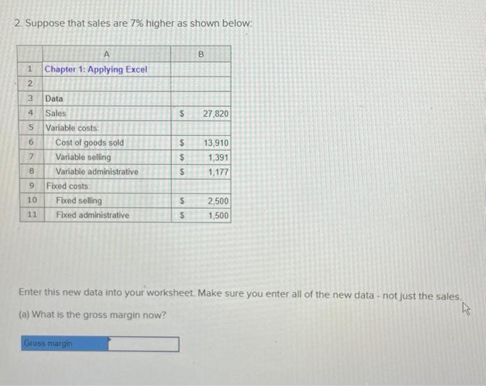 Solved O Required information Chapter 1: Applying Excel Step | Chegg.com