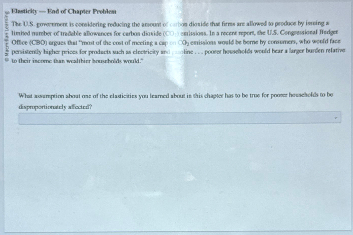 Solved Elasticity - ﻿End of Chapter ProblemThe U.S. | Chegg.com