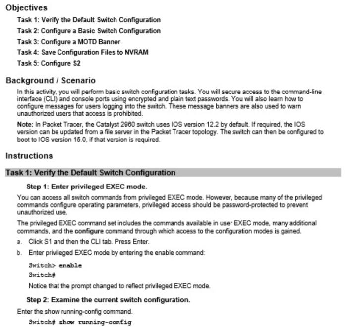 Solved Objectives Task 1 Verify The Default Switch