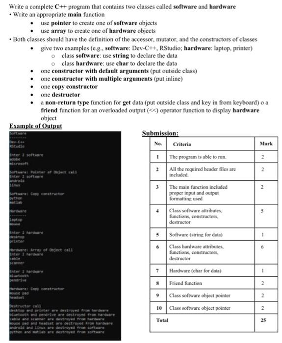 Solved Write a complete C++ program that contains two | Chegg.com