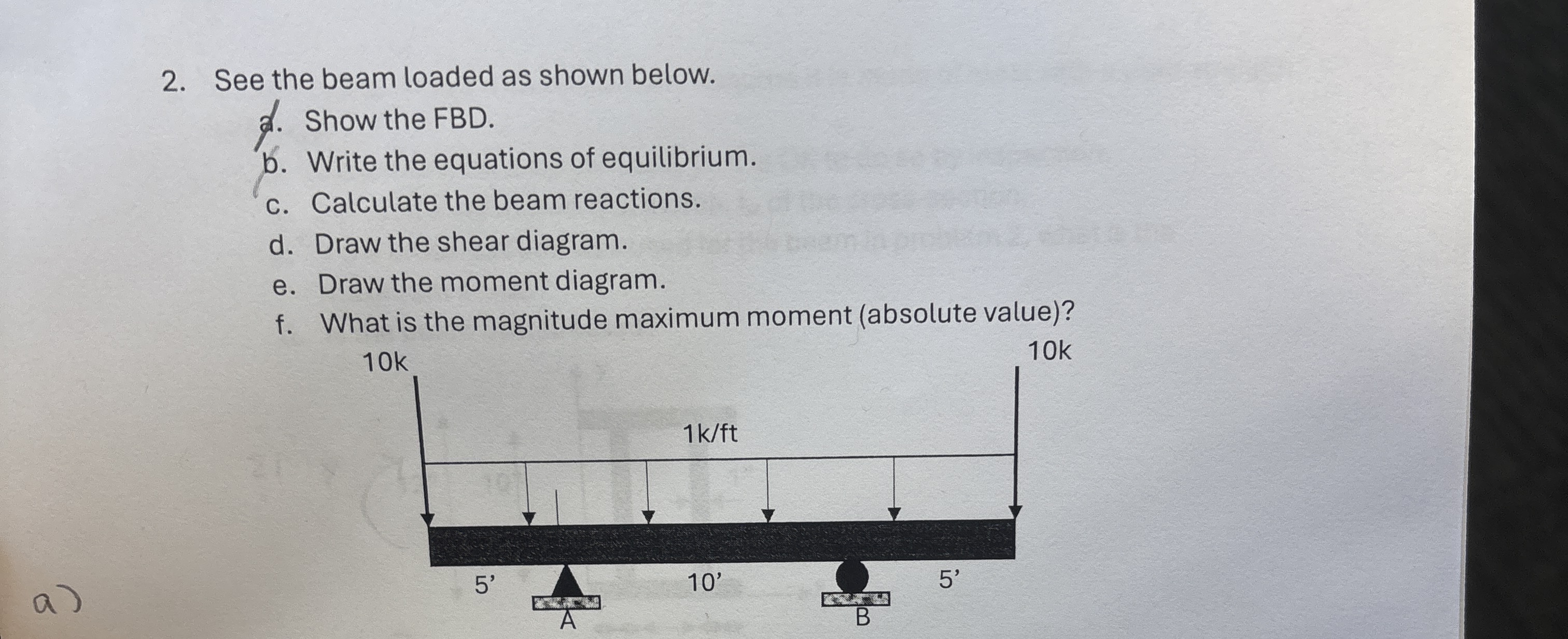 Solved A. ﻿Show the FBD. ﻿B. ﻿Write the equations of | Chegg.com
