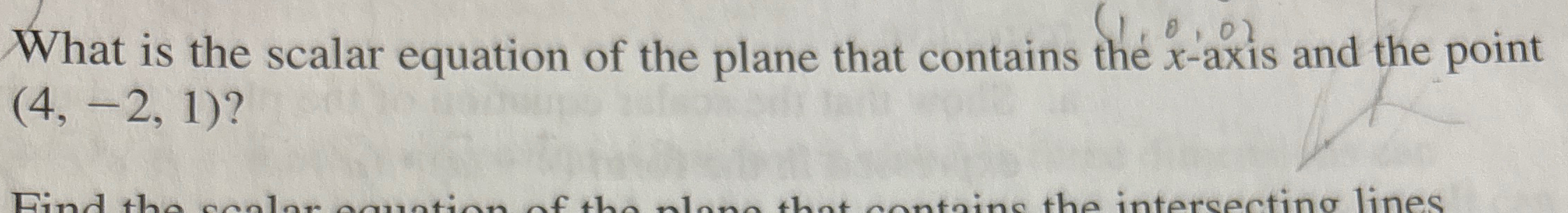Solved What is the scalar equation of the plane that | Chegg.com