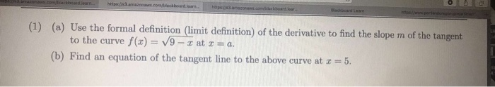 Solved Barazaws.com/clouds (1) (a) Use the formal definition | Chegg.com