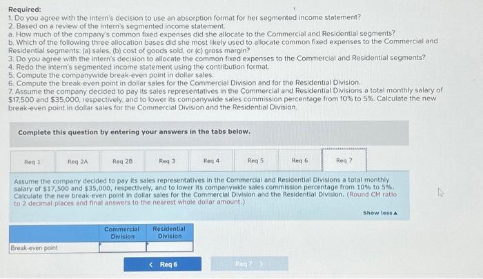 Solved Problem 7-24 (Algo) Companywide and Segment | Chegg.com