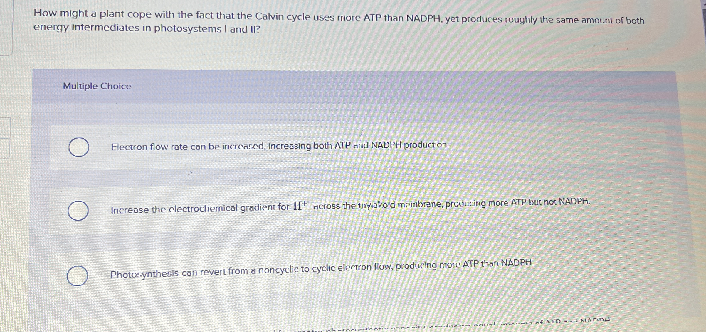 Solved How might a plant cope with the fact that the Calvin | Chegg.com