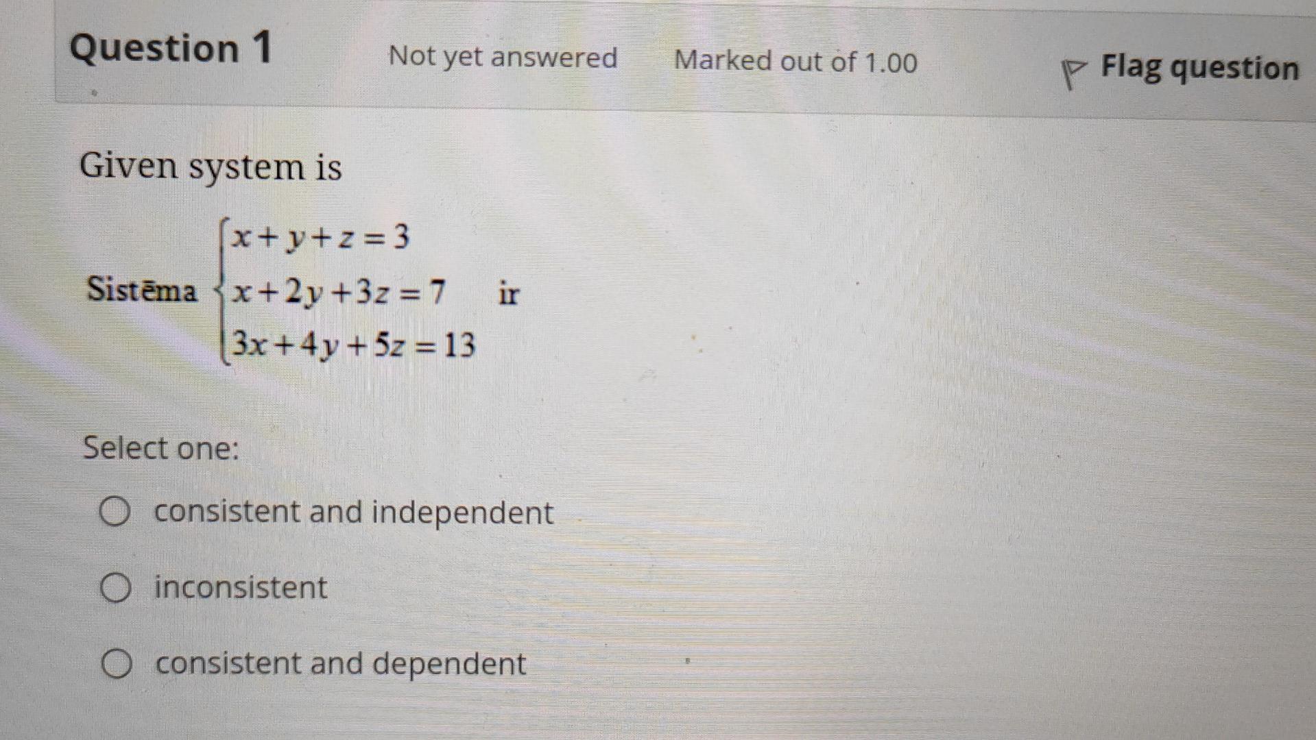 Solved Given system is Sistēma | Chegg.com