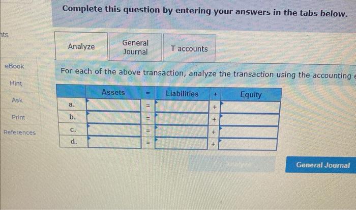 Solved QS 2-8 (Algo) Analyzing transactions and preparing | Chegg.com