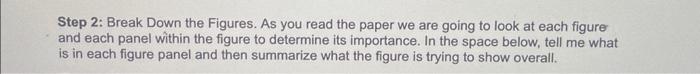 Solved Step 2: Break Down the Figures. As you read the paper | Chegg.com