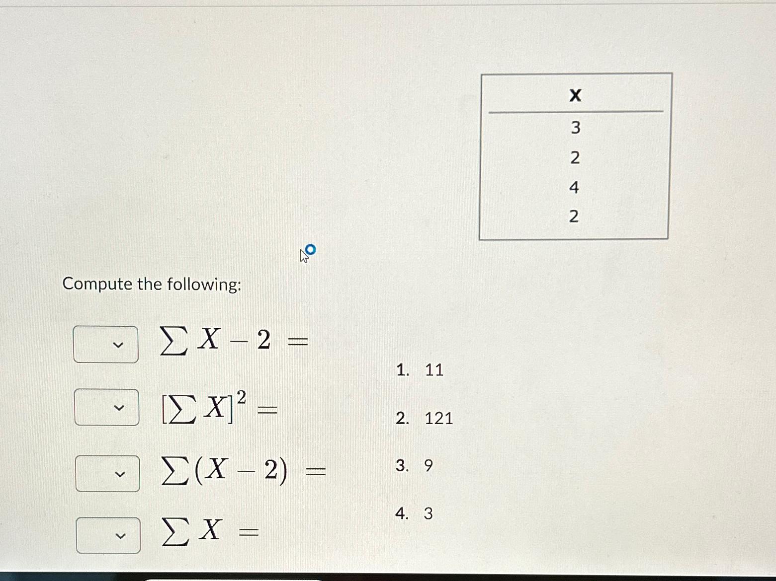 Solved \table[[x | Chegg.com
