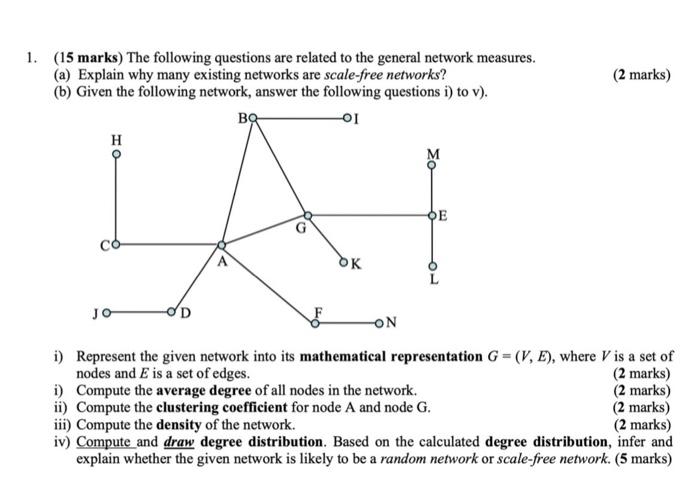 Solved 1. (15 marks) The following questions are related to | Chegg.com