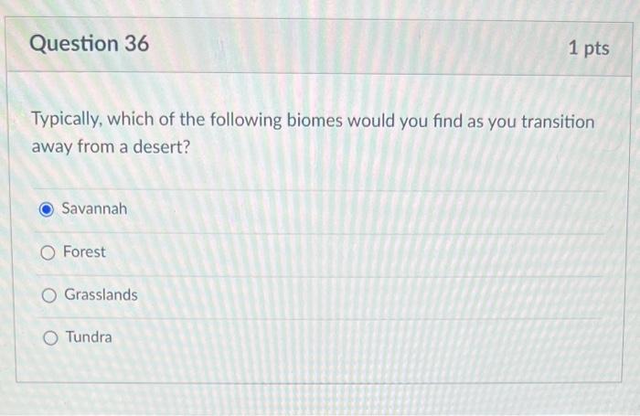 Solved Typically, which of the following biomes would you | Chegg.com