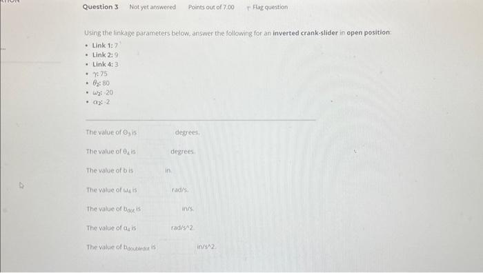Solved Using the linkage parameters below, answer the | Chegg.com