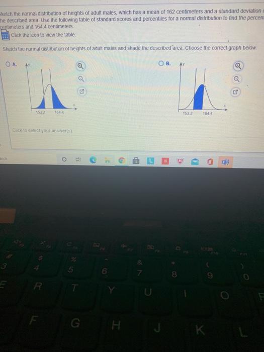 Solved Sketch the normal distribution of heights of adult | Chegg.com