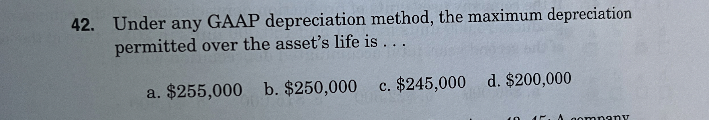 Solved Under any GAAP depreciation method, the maximum | Chegg.com