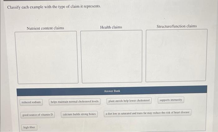 Solved Classify each example with the type of claim it | Chegg.com