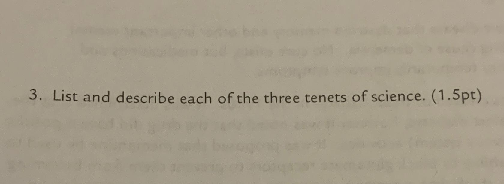 Solved List and describe each of the three tenets of | Chegg.com