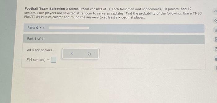 Solved Football Team Selection A football team consists of | Chegg.com