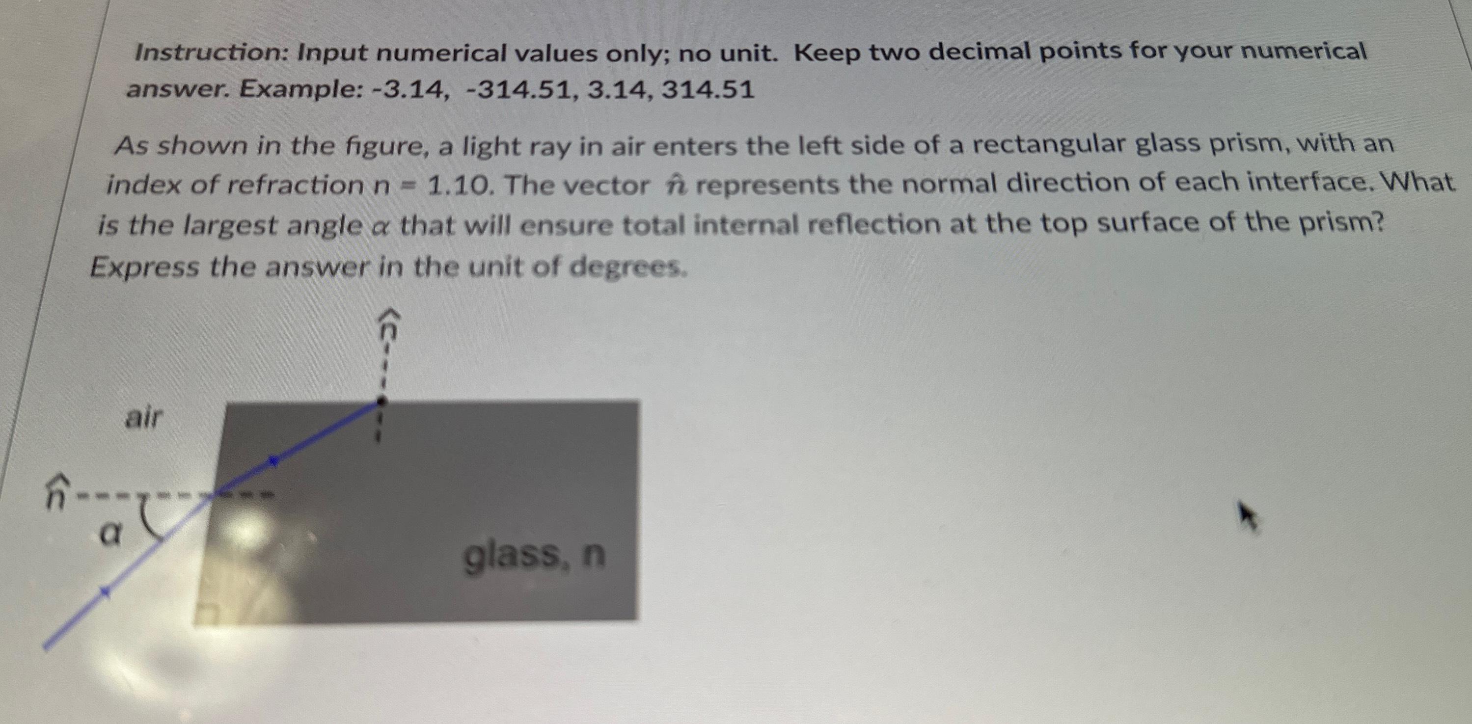 Solved Instruction: Input numerical values only; no unit. | Chegg.com