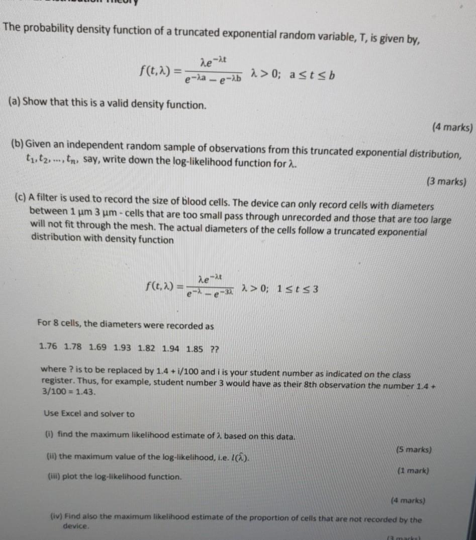 Distribution theory | Chegg.com