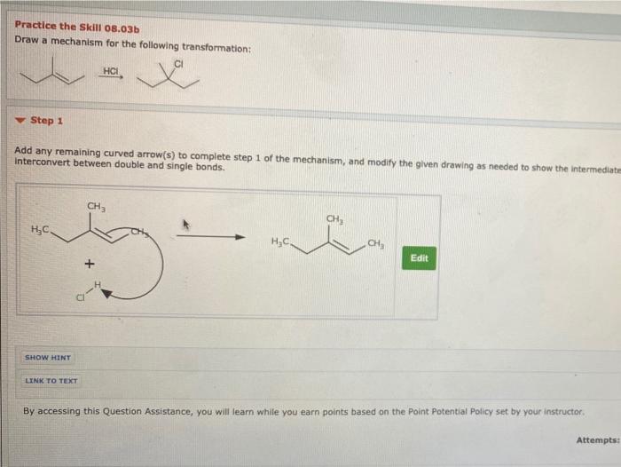 Solved Practice the skill 08.03a Draw a mechanism for the | Chegg.com