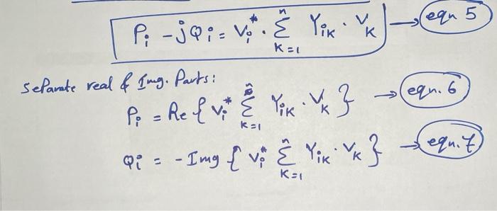 Solved This is from Load flow equations from power systems | Chegg.com