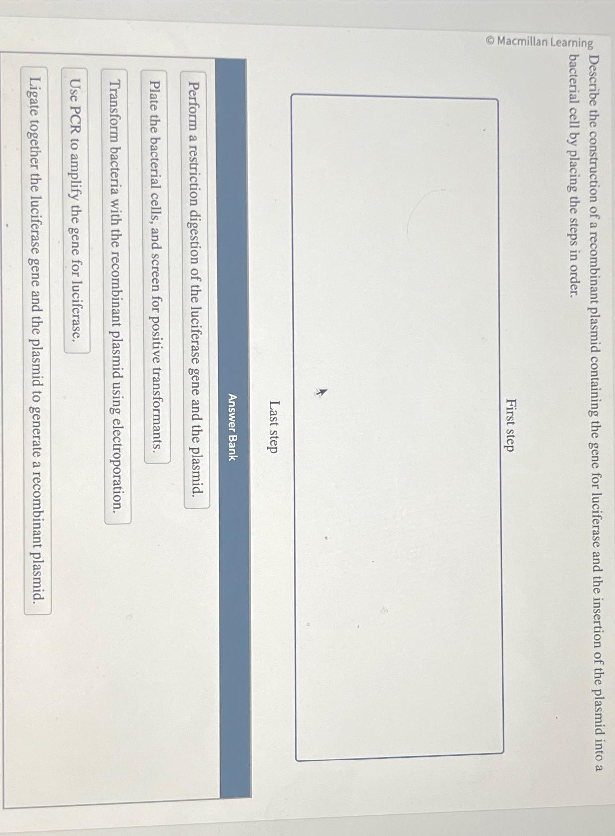 Solved Describe the construction of a recombinant plasmid | Chegg.com