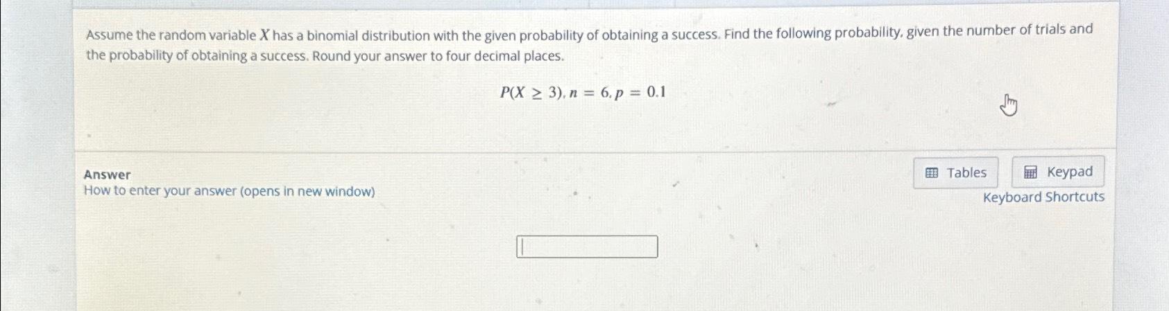 Solved Assume the random variable x ﻿has a binomial | Chegg.com