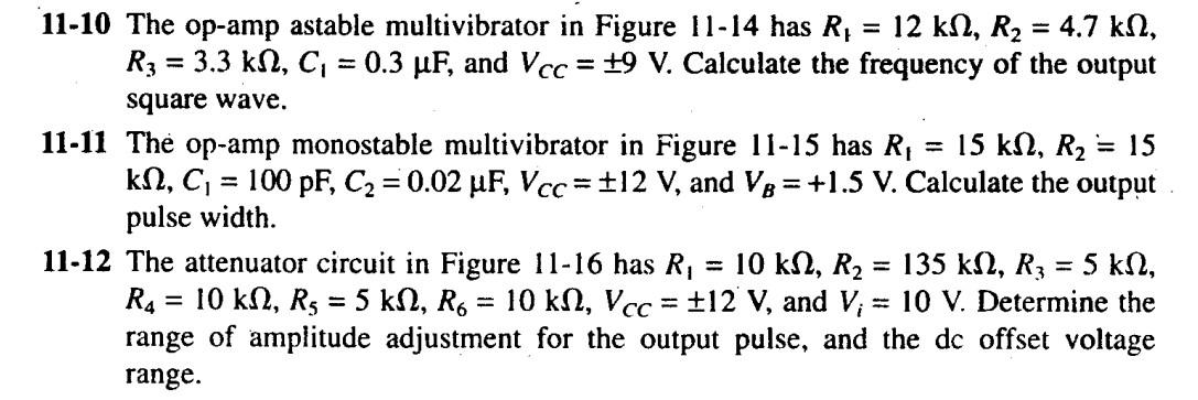 Solved 11-10 The op-amp astable multivibrator in Figure | Chegg.com