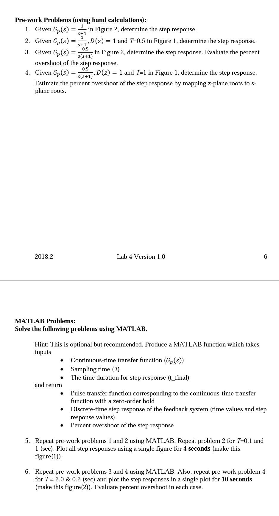 Solved Pre-work Problems (using hand calculations): 1. Given | Chegg.com