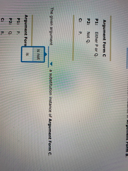 Solved A single argument may be a substitution Instance of | Chegg.com