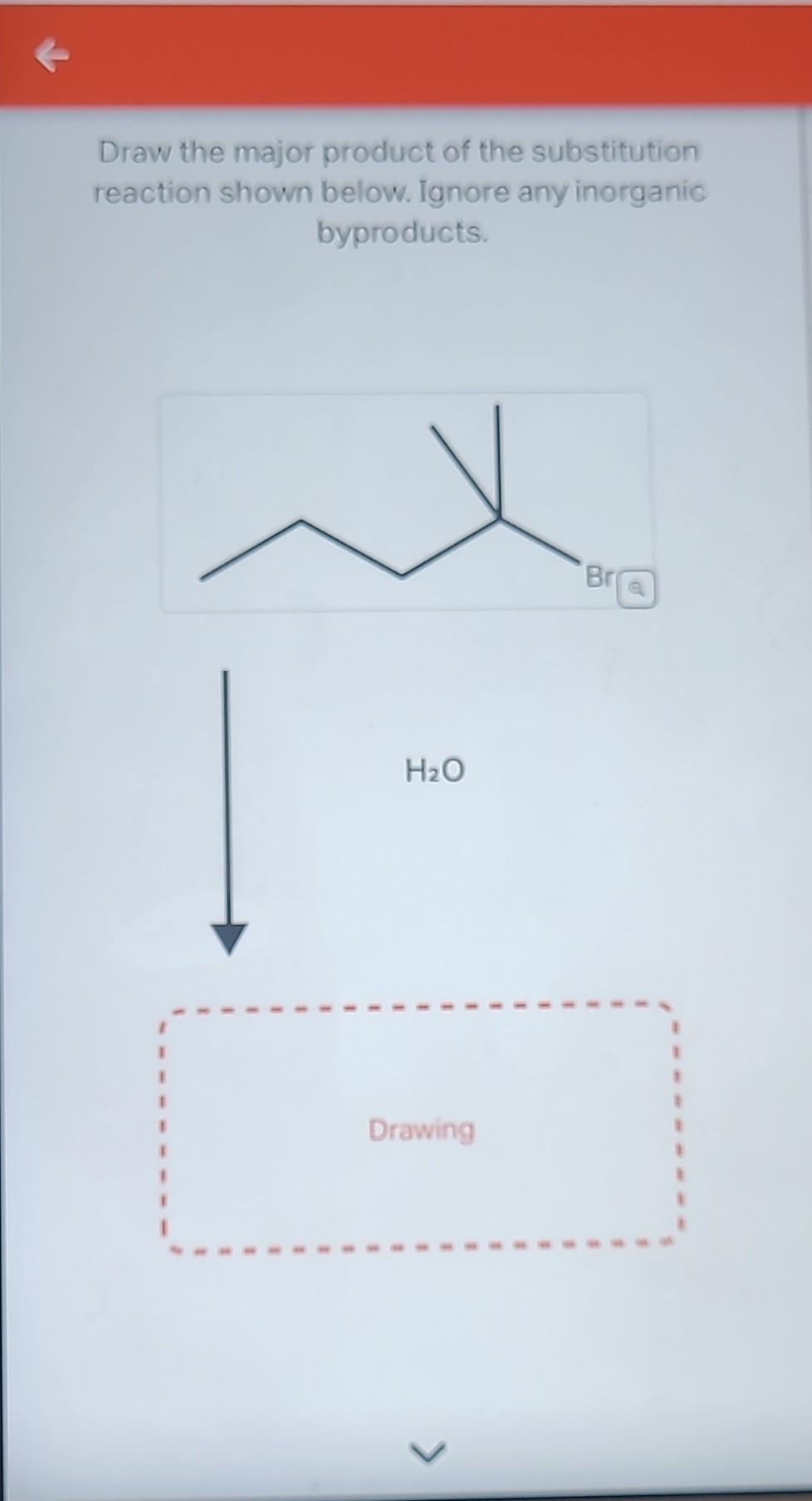 Solved Draw the major product of the substitution reaction | Chegg.com