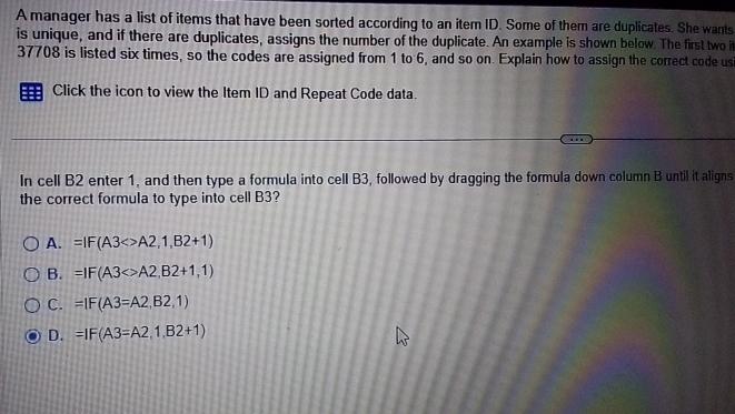 Solved A manager has a list of items that have been sorted | Chegg.com