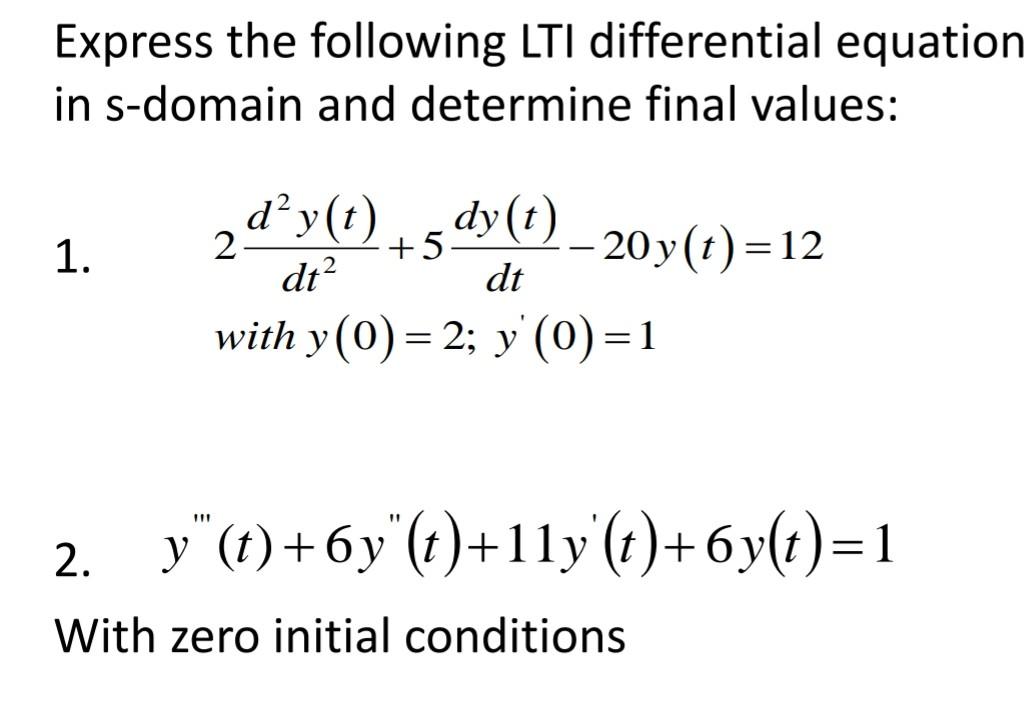 Solved Use of laplace and matlab can be used to solve this | Chegg.com